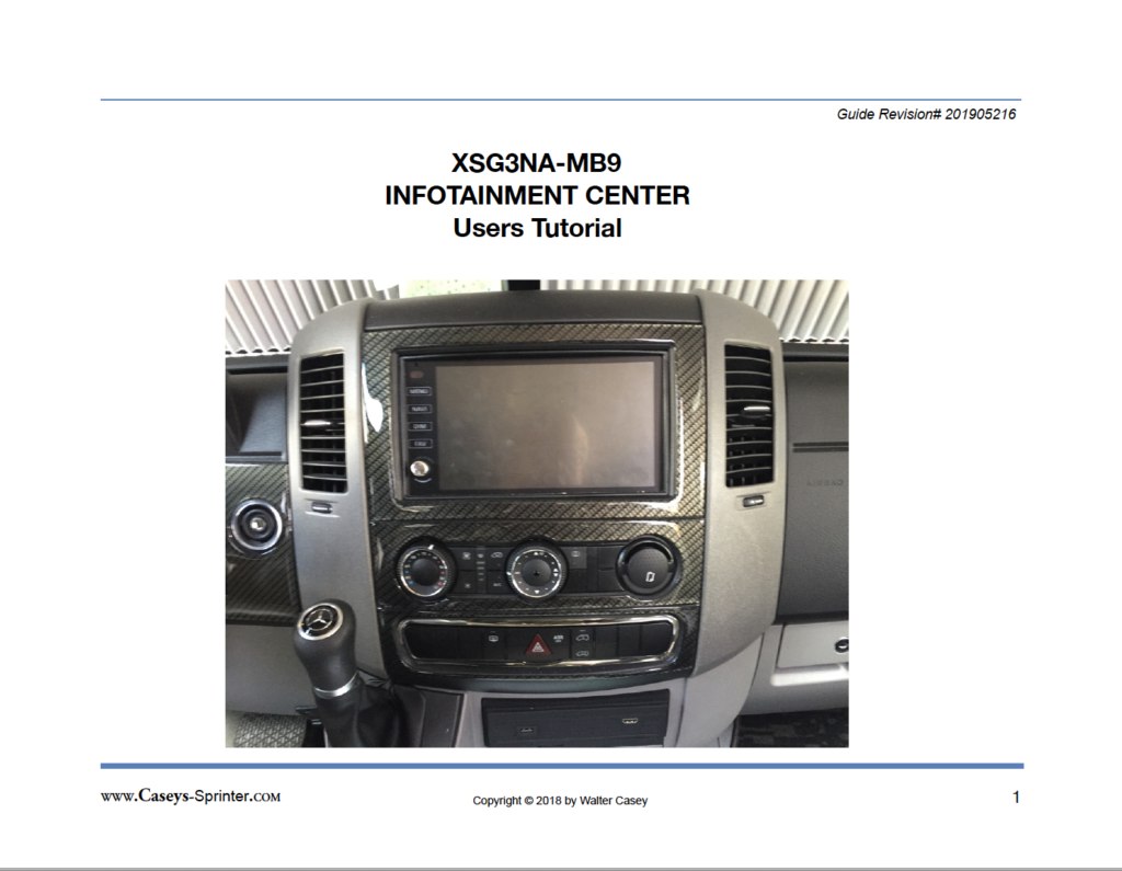 Infotainment Center Tutorial | Mercedes Sprinter Manual