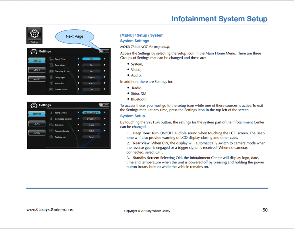 Infotainment Center Tutorial | Mercedes Sprinter Manual