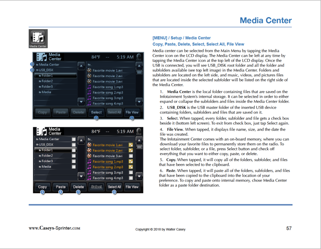 Infotainment Center Tutorial | Mercedes Sprinter Manual